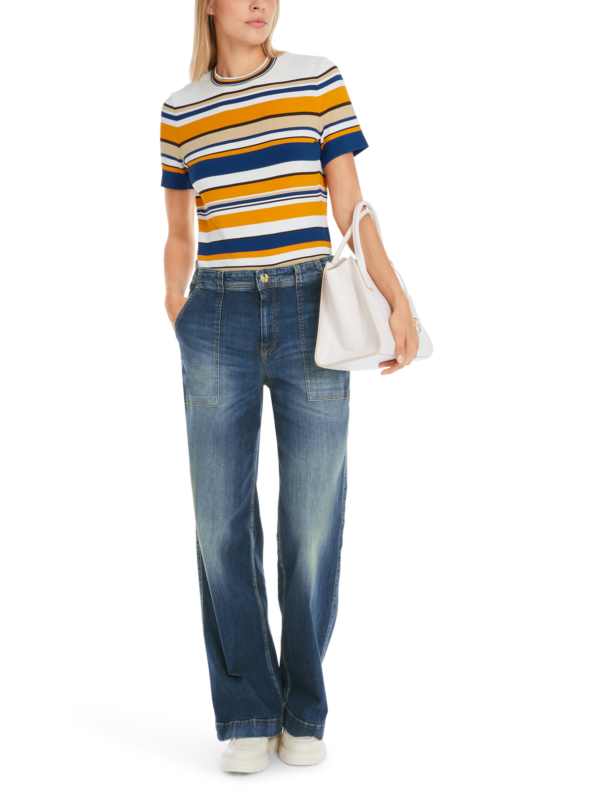 WIDE CUT JEANS WITH LONG FLAT POCKETS – Moya Sydney