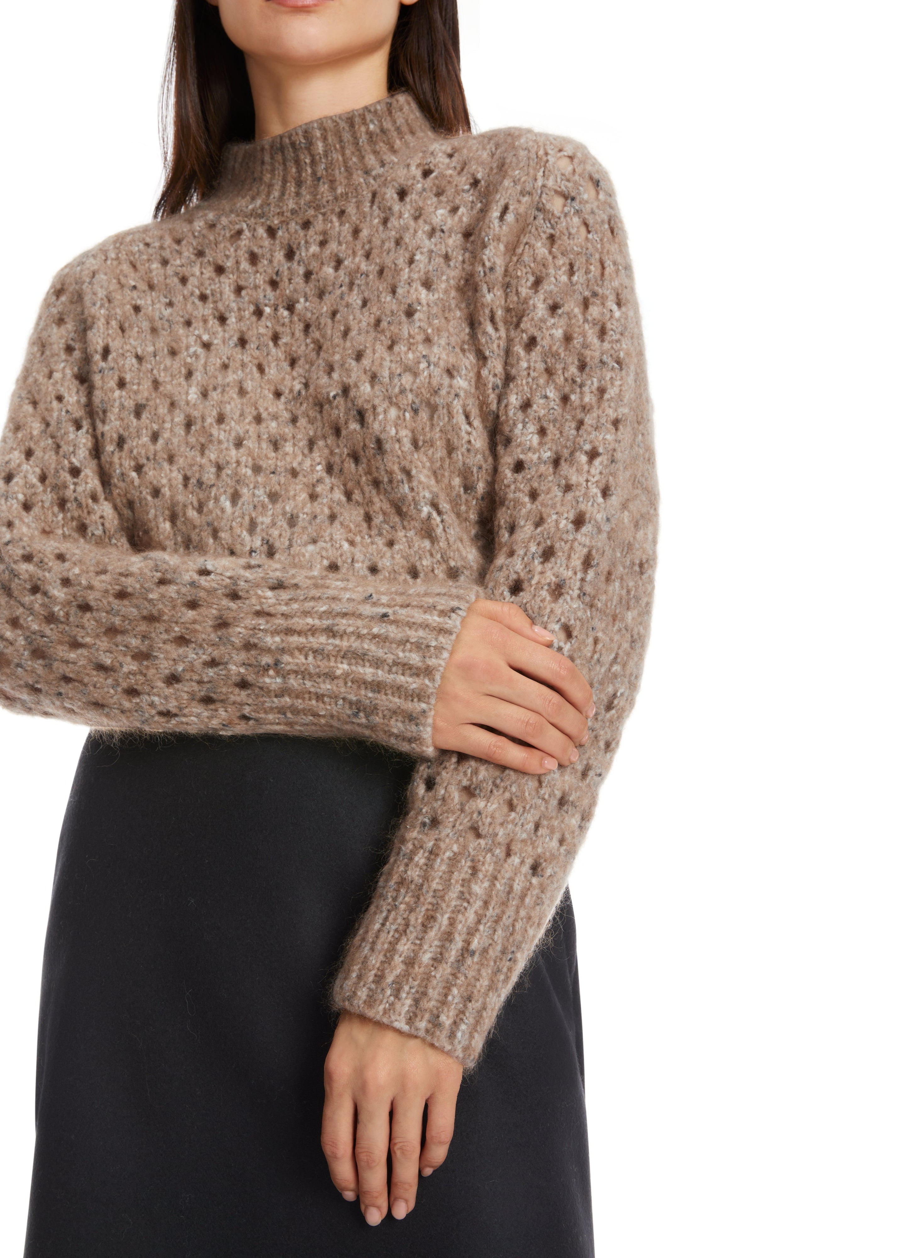 MOHAIR TURTLENECK MESH LOOK RIBBED KNIT – Moya Sydney