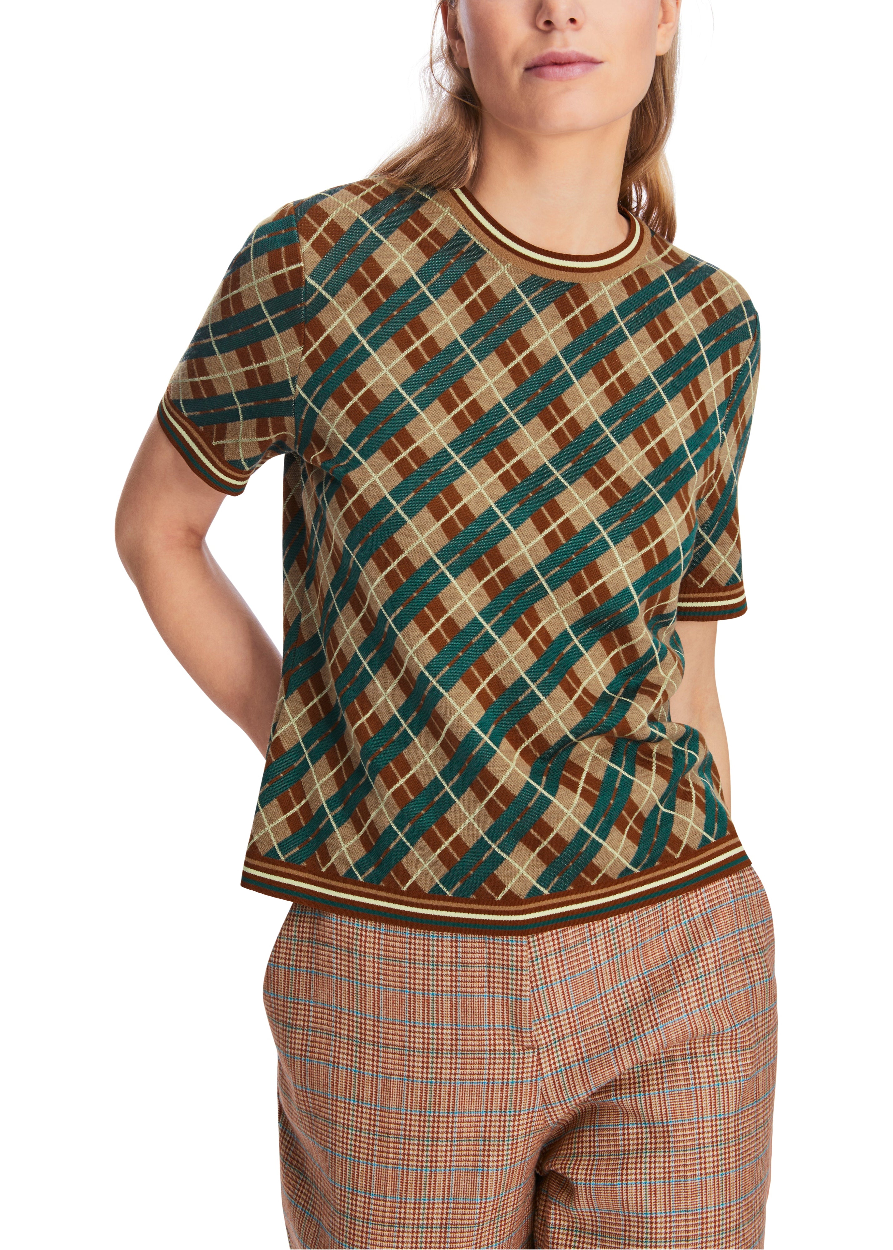 SCOTTISH ARGYLE CHECK KNITTED TOP – Moya Sydney